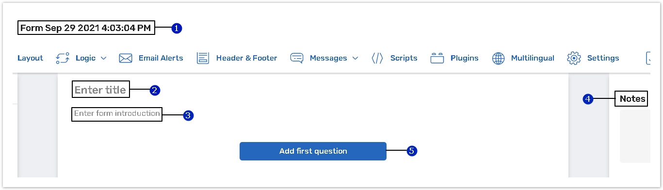 New Form Builder Interface and Functions