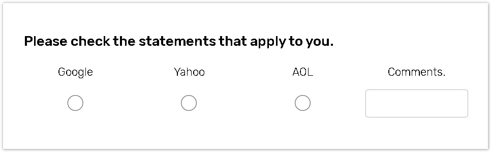 Pick One with Comment