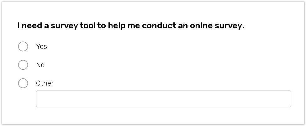 Pick one (radio buttons)