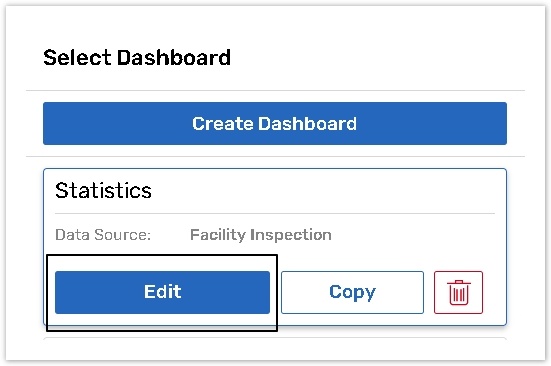 Edit Dashboard Page
