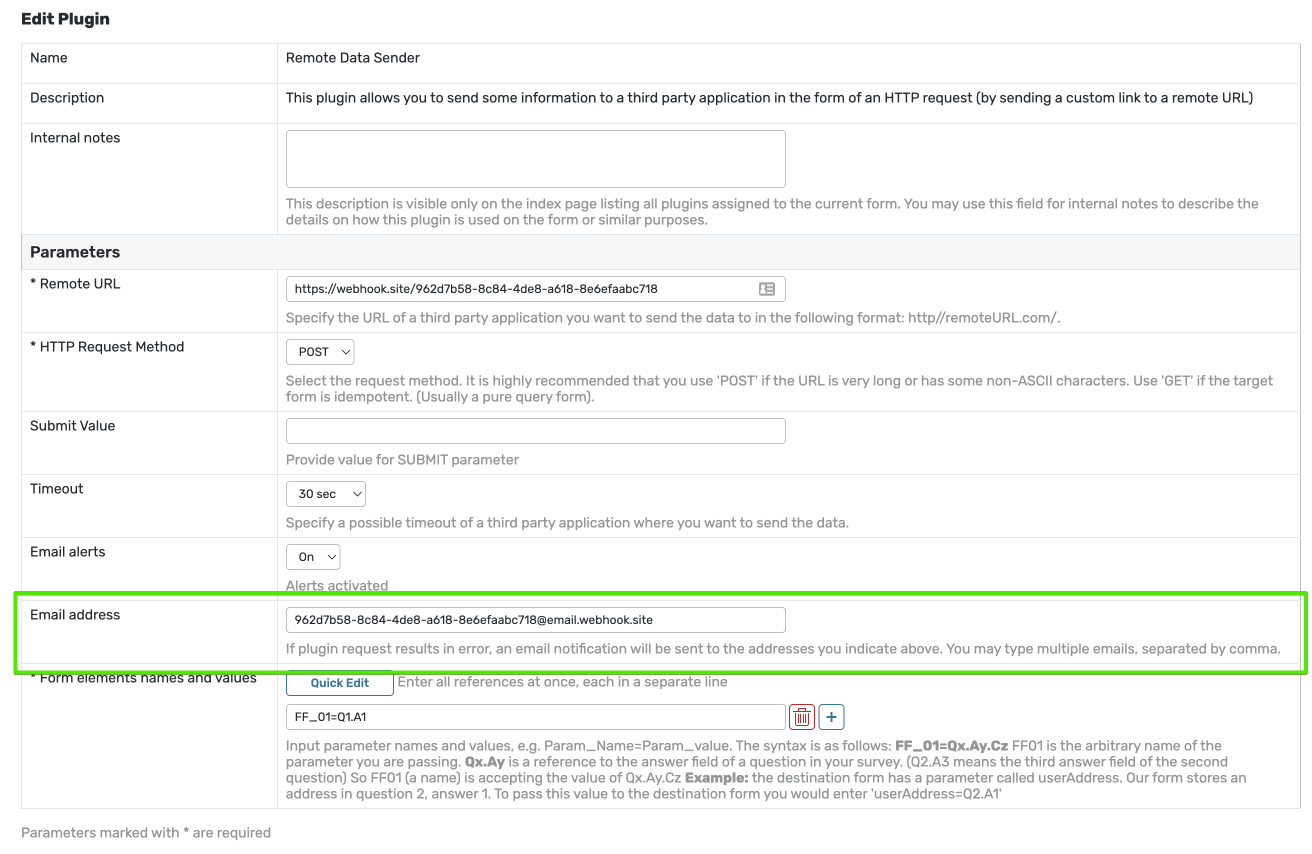 Emails alerts on errors for RDS plugin